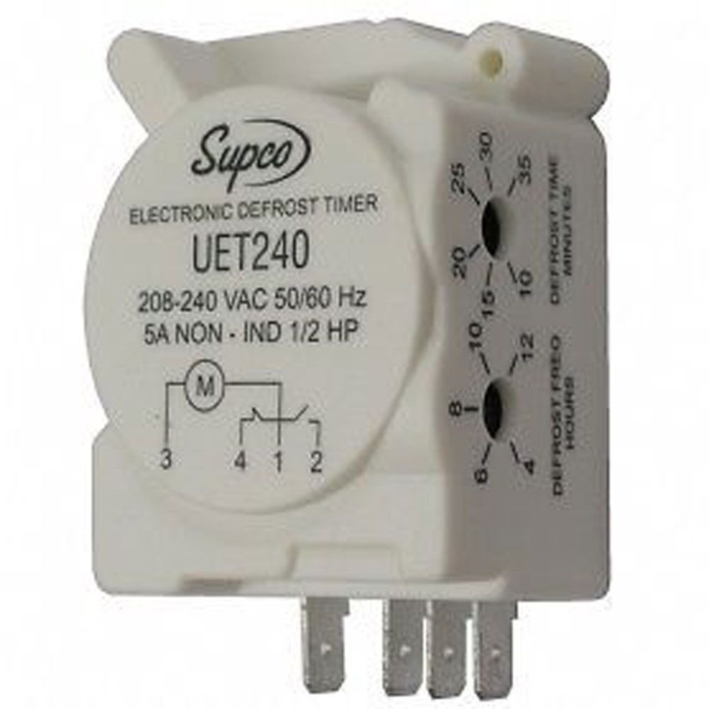 SUPCO UET240 Universal Adjustable Electronic Defrost Timer 240 VOLTS 5 ...